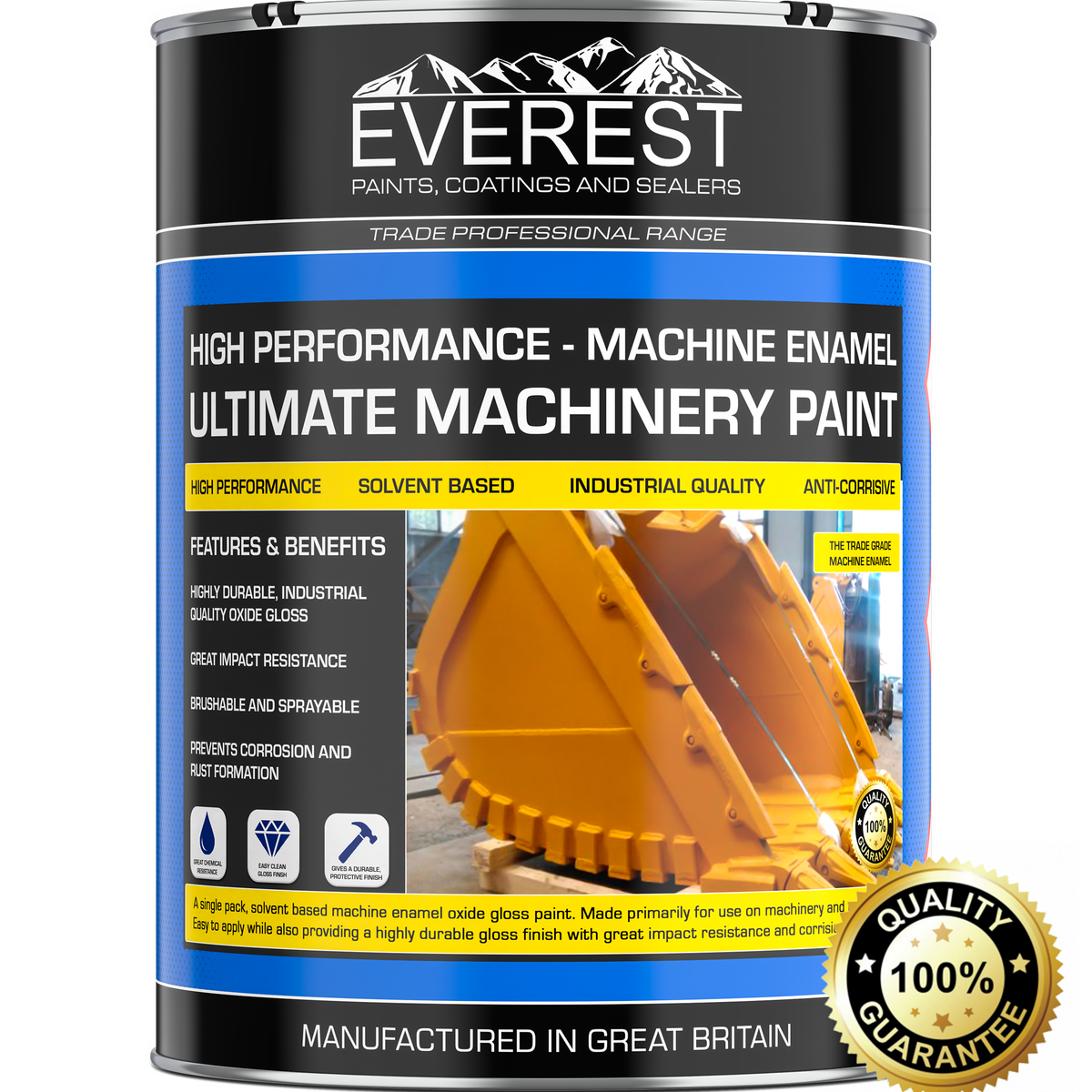 Everest Paints - Ultimate Machine Enamel Machinery Paint - Solvent Bas ...